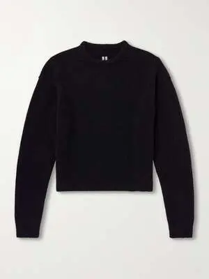 Rick Owens Alpaca Wool-blend Crewneck Sweater - Black