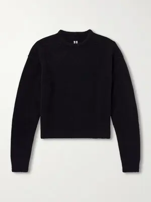 Rick Owens Alpaca Wool-blend Crewneck Sweater - Black