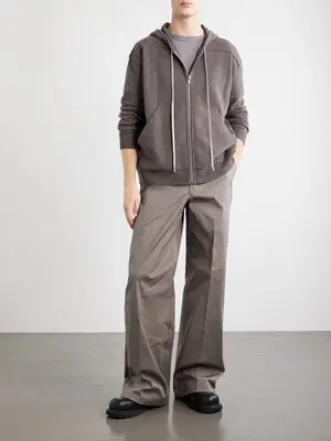 Rick Owens Zip-up Hoodie In Cashmere And Wool Blend