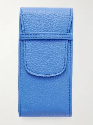 RAPPORT LONDON Portobello Full-grain Leather Watch Pouch - Blue
