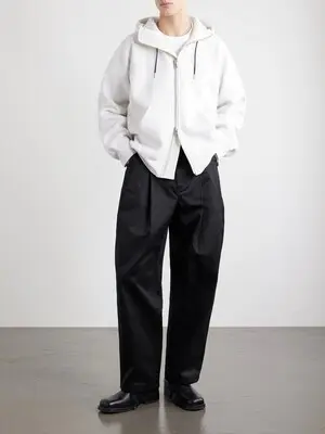 Sacai Cotton-jersey Zip-up Hoodie