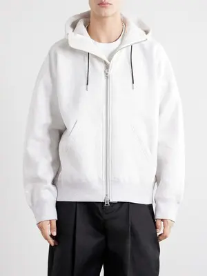 Sacai Cotton-jersey Zip-up Hoodie