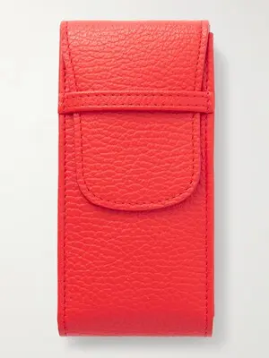 RAPPORT LONDON Portobello Full-grain Leather Watch Pouch - Red