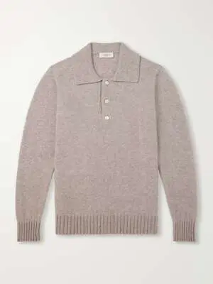 PIACENZA CASHMERE 1733 Cashmere And Silk-blend Polo Sweater - Beige