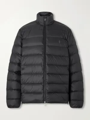 Polo Ralph Lauren Quilted Down Jacket With Embroidered Logo - Black