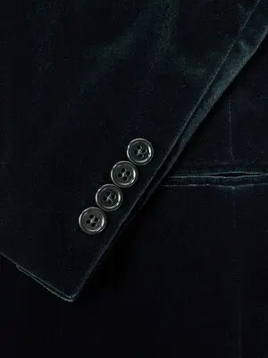 Polo Ralph Lauren Double-breasted Linen-blend Velvet Blazer