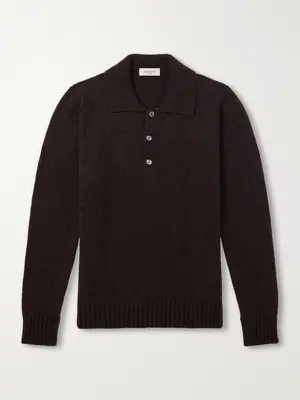 PIACENZA CASHMERE 1733 Cashmere And Silk-blend Polo Sweater