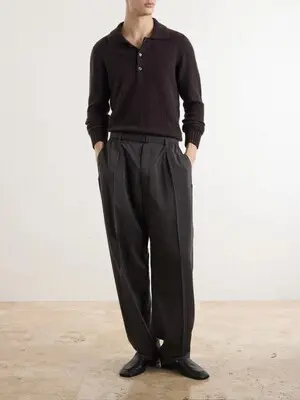 PIACENZA CASHMERE 1733 Cashmere And Silk-blend Polo Sweater