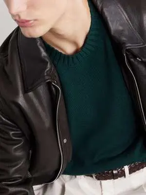 PIACENZA CASHMERE 1733 Virgin Wool Crewneck Sweater - Green