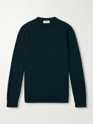 PIACENZA CASHMERE 1733 Virgin Wool Crew Neck Sweater - Green