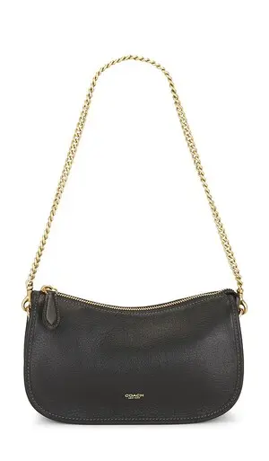 COACH Natural Grain Leather Shoulder Bag