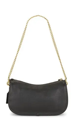 COACH Natural Grain Leather Shoulder Bag