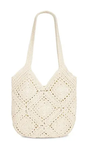 8 Other Reasons Hand Crocheted Slouchy Shoulder Bag - Ivory