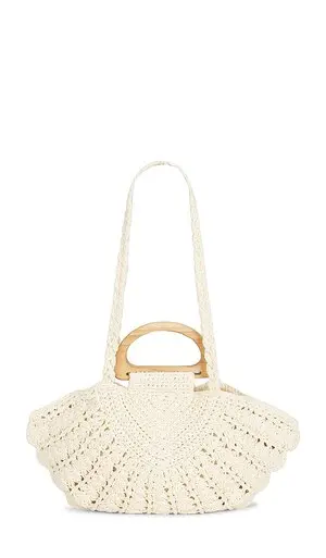 8 Other Reasons Hand Crochet Shell Clutch Bag - Ivory