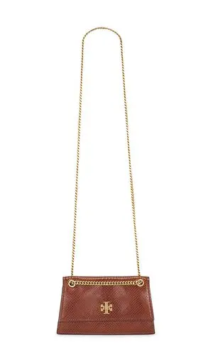 Tory Burch Kira Turnlock Embossed Snake Mini Shoulder Bag - Sweet Maple