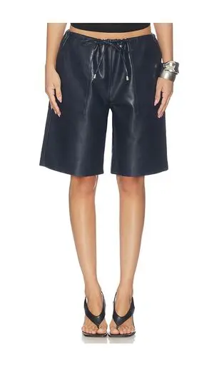 Rag & Bone Claire Faux Leather Shorts With Drawstring