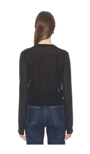 WHITE & WARREN Paperfine Crewneck Cardigan