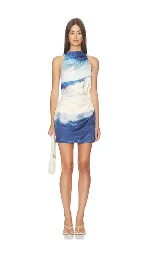 CURAAE BY ELLIATT Halterneck Mini Dress - Blue Multi