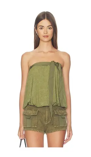 NIIHAI Bandeau Balloon Top - Khaki