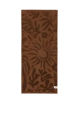 SLOWTIDE Sunny Sculpted Hand Towel In Brown - Toast