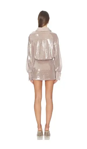 Retrofete Briseis Sequin Shirt Dress