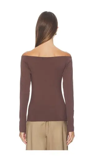 SKIMS Smooth Layers Off The Shoulder Long Sleeve Top