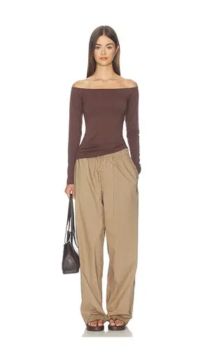 SKIMS Smooth Layers Off The Shoulder Long Sleeve Top