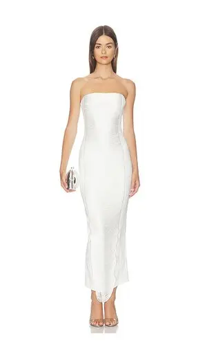 AMELIE TEJE Belarouse Strapless Maxi Dress - White