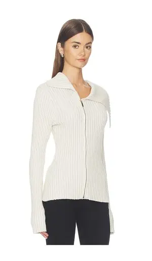 1XBLUE Rib Zip Knit Sweater