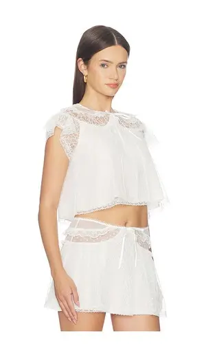 For Love & Lemons Zelie Lace Sleep Top