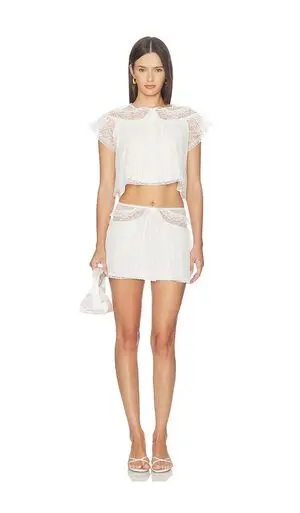 For Love & Lemons Zelie Lace Sleep Top