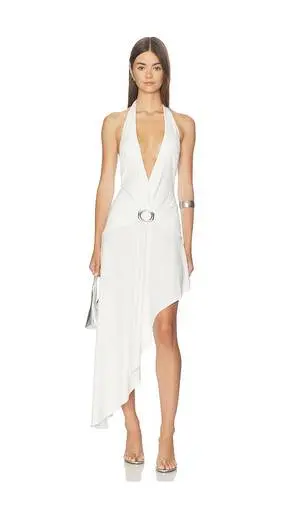 GUIZIO Sylvie Asymmetrical Hem Halter Dress