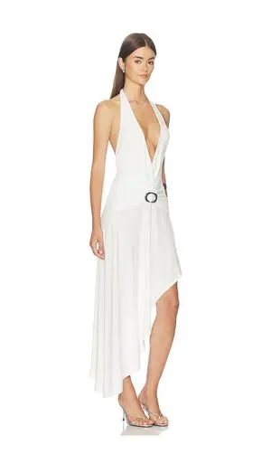 GUIZIO Sylvie Asymmetrical Hem Halter Dress