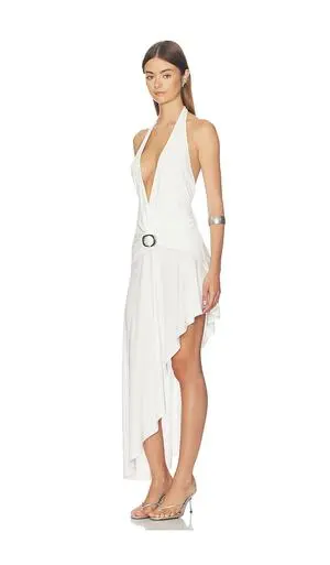 GUIZIO Sylvie Asymmetrical Hem Halter Dress
