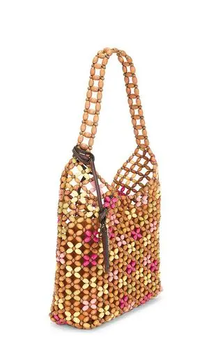 COACH Wooden Beaded Shoulder Bag