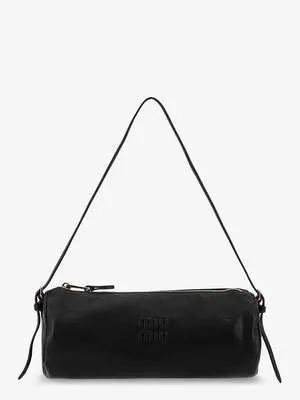 Miu Miu Mini Aviator Leather Shoulder Bag - Black