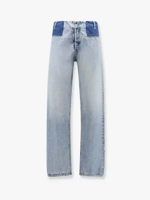 MAISON MARGIELA Patchwork Effect Denim Jeans - Blue