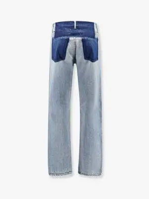 MAISON MARGIELA Patchwork Effect Denim Jeans - Blue