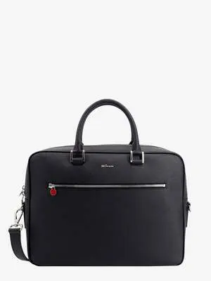 Kiton Leather Work Bag - Black