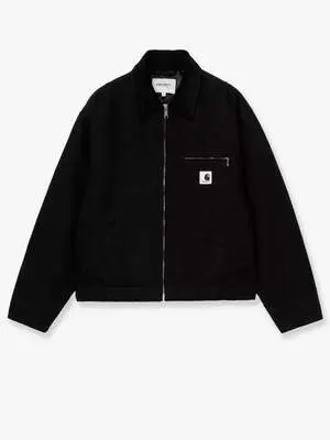 Carhartt Work In Progress Detroit Canvas Jacket With Logo Patch - Black