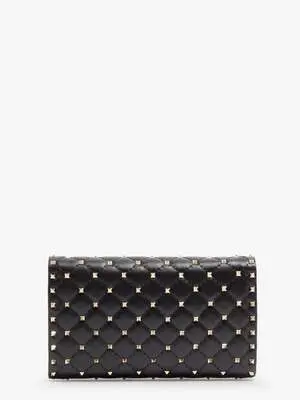 Valentino Garavani Rockstud Spike Leather Shoulder Bag With Iconic Allover Studs