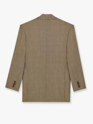 Saint Laurent Prince Of Wales Checked Wool Blazer