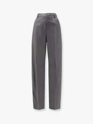 MAISON MARGIELA Virgin Wool And Cotton Trousers - Grey