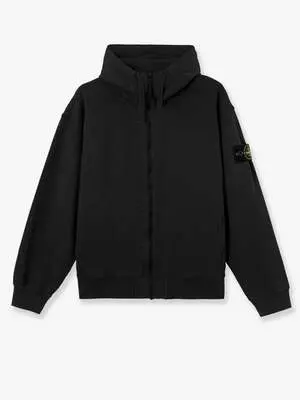 Stone Island Oversized Organic Cotton Sweatshirt - Black