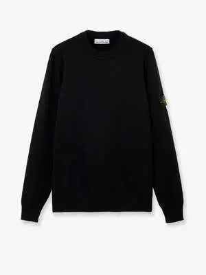 Stone Island Virgin Wool Blend Sweater - Black