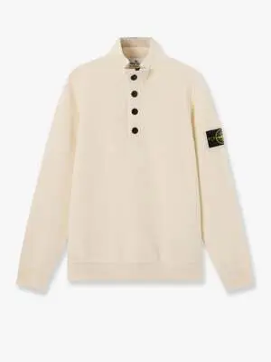 Stone Island Virgin Wool Blend Sweater - White
