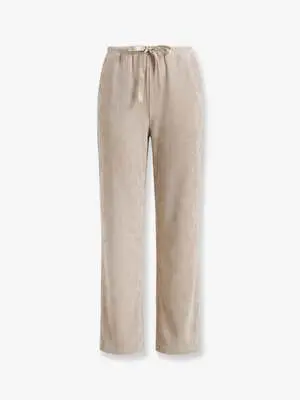 ALYSI Corduroy Wide Leg Trousers - Beige