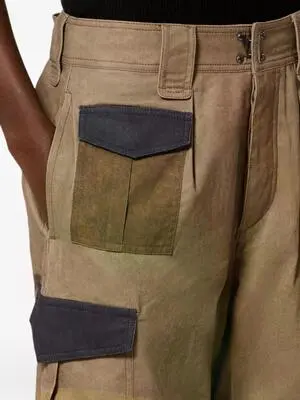 MARANT ETOILE Patchwork Cotton Cargo Pants