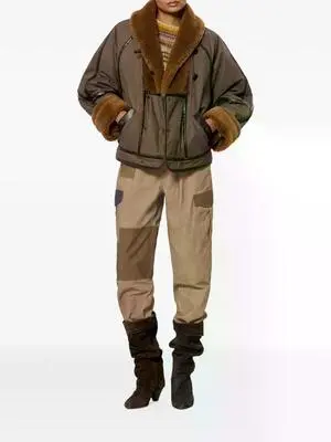 MARANT ETOILE MARANT ÉTOILE Patchwork Cotton Cargo Pants Brown