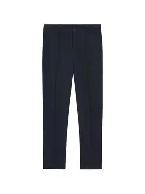 BOSS Slim-fit Performance Stretch Trousers With Micro Pattern - Blue